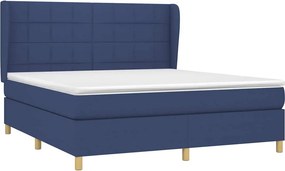 Box spring postel s matrací modrá 180x200 cm textil 3128547
