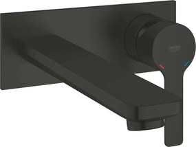 Grohe Lineare New - Umyvadlová baterie pod omítku, 2-otvorová instalace, matná černá 234442431