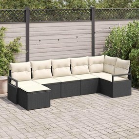 Set pohovek 7 ks Černá polyratan 3346467