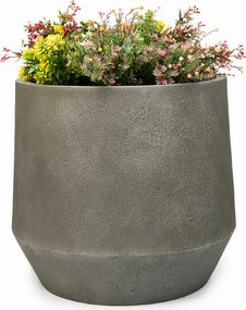 Designový květináč NEXORA, sklolaminát, 54x48 cm, šedý