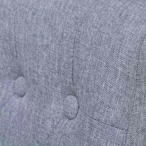 Jídelní židle 6 ks světle šedé textil 272246