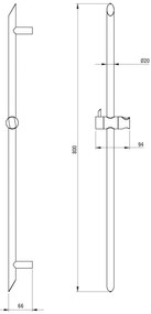 Deante Shower rail