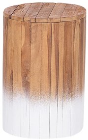 Noční stolek ze světlého dřeva MOVAS Beliani