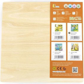 Dětské dřevěné puzzle s úchyty Viga Divoká zvířata 4 ks