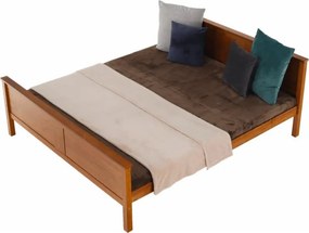 Postel, 160x200, borovicové dřevo v odstínu dub, PROVO NEW Kondela 0000400848