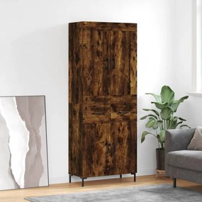 Skříň highboard kouřový dub 69,5 x 34 x 180 cm kompozitní dřevo