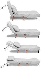 Designová rozkládací pohovka Felicitas 120 cm šedá