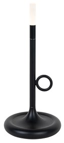 Venkovní stolní lampa černá včetně LED a dobíjecího stmívače - Sjarel