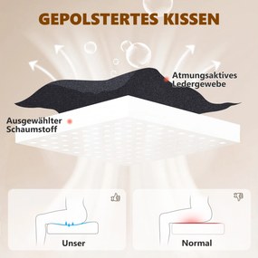 HOMCOM kancelářské křeslo s 3D hnětením a masáží a opěrkou nohou — výškově nastavitelné, vysoký opěrák, potah Leathaire, černé