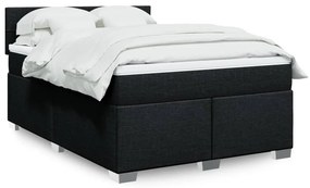 Box spring postel s matrací černá 160x200 cm textil 3288241