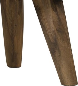 Hnědý dřevěný odkládací stolík Canya - Ø 35*39 cm