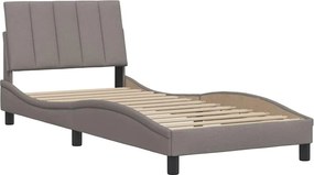Rám postele bez matrací Hanko taupe 90x200 cm textil 3310367