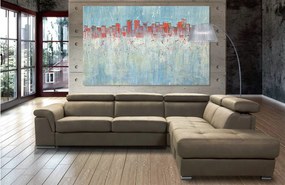 Pregio Italia sofa&relax Velké rohové sedací soupravy PRINCE Provedení: 3 + roh + 1 s ukonč., Vzorník látek: tekno fibra 04 hazelnut