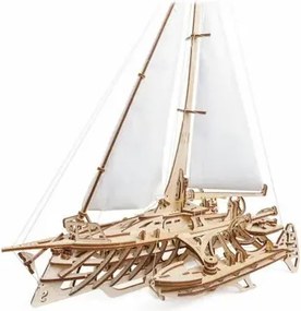 Ugears 3D dřevěné mechanické puzzle Plachetnice Merihobus (trimarán) /