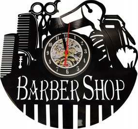 Barber Shop Nástěnné hodiny Vinylová deska Fryjerski