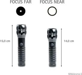 Maul Kronos S černá / LED svítilna / 14 cm / 3 W / dosvit 196 m