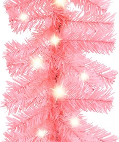 Vánoční girlanda s LED světýlky 20 m růžová 329200