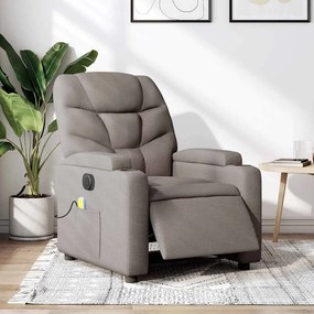 Elektrické masážní polohovací křeslo taupe textil 3204592