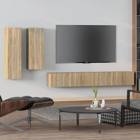 4dílný set TV skříněk dub sonoma kompozitní dřevo 3114632