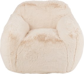 Krémové plyšové křeslo Cuttie - 98*99*75 cm