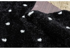 Kusový koberec shaggy Dots antracitový 180x270cm