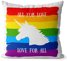 Polštář LGBT Unicorn (Velikost: 55 x 55 cm)