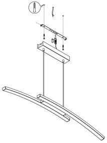 Eglo 97911 - LED RGB Stmívatelný lustr na lanku FRAIOLI-C 2xLED/17W/230V