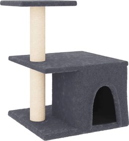 Škrabadlo pro kočky se sisalovými sloupky tmavě šedé 48 cm 171788