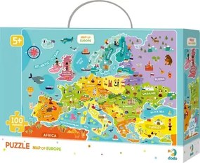DODO Puzzle Mapa Evropy / 100 dílků / 64×46 cm