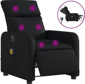 Elektrické masážní polohovací křeslo černé umělá kůže 3206742
