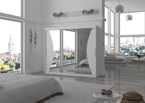 ADRK Furniture Skříň s posuvnými dveřmi a zrcadlem DIEGO 250 ADRK-SW-DIE-W-250