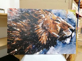 Obraz král zvířat v akvarelu Varianta: 60x40