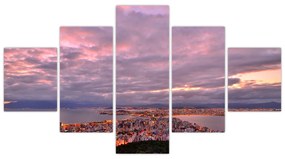 Obraz - Soumrak nad městem (125x70 cm)