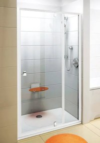 Ravak Sprchové dveře jednokřídlé 110 cm bright alu,     PDOP2-110   TRANSPARENT   03GD0C00Z1 Barevné provedení: bílá (rám bílý, madla a panty v provedení chrom) PDOP2-110 TRANSPARENT