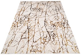 Chemex Moderní koberec Golden - mramor 2 - krémový/zlatý Rozměr koberce: 120x170 cm