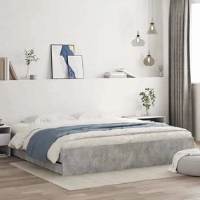 vidaXL Rám postele se zásuvkami 160 x 200 cm kompozit [3207265] Barva: Betonová šedá
