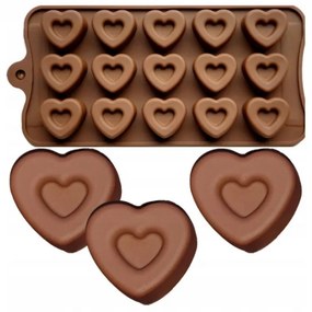 EBB0225P DR Silikonová forma na čokoládové bonbóny - Srdíčka
