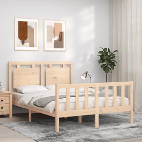 Rám postele s čelem 120 x 200 cm masivní dřevo,  3192161 HangarStore.cz
