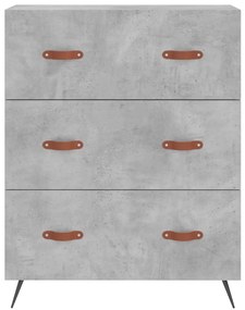 Skříň highboard betonově šedá 69,5x34x180 cm kompozitní dřevo,  3195823