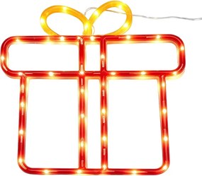 Nástěnné LED svítidlo Vánoční dárek s mašlí – 31*3*33 cm