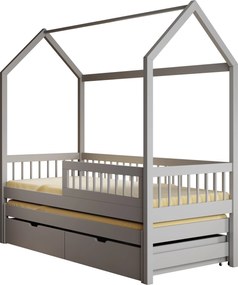 ADRK Furniture Postel Domek Artes s matrací CH-ART-G-200-M