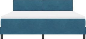 Postel s boxspringem s čelo Tmavě modrá 180 x 200 cm samet 3339192