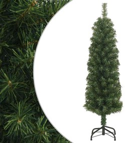 Úzký umělý vánoční stromek se stojanem zelený 120 cm PVC 328480