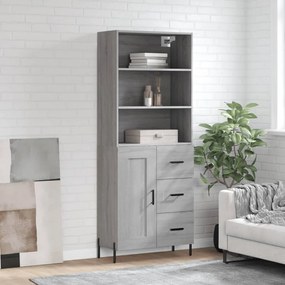 Skříň highboard šedá sonoma 69,5 x 34 x 180 cm kompozitní dřevo