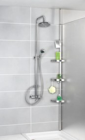 WENKO Teleskopická rohová polička PREMIUM matná 70-260 cm