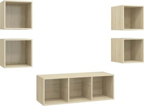 5dílný set TV skříněk dub sonoma kompozitní dřevo 3079613