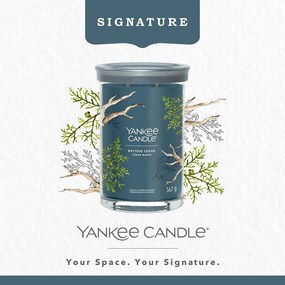 Yankee Candle vonná svíčka Signature Tumbler ve skle velká Bayside Cedar 567g