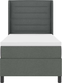 Postel s boxspringem s polštářem Tmavě šedá 200 x 80 cm textil 3341547