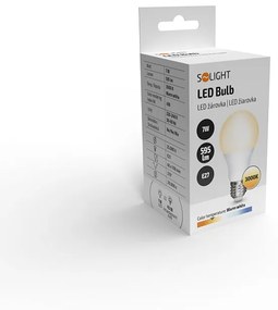 Solight LED žárovka, klasický tvar, 7W, E27, 3000K, 270°, 595lm