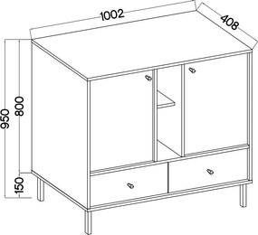 Falco Komoda Tomila 825/2 písková béžová